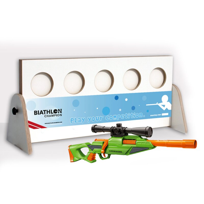 Biathlon-Set WOODY Pro - BIATHLON CHAMPION - das Biathlonspiel für Ki ...